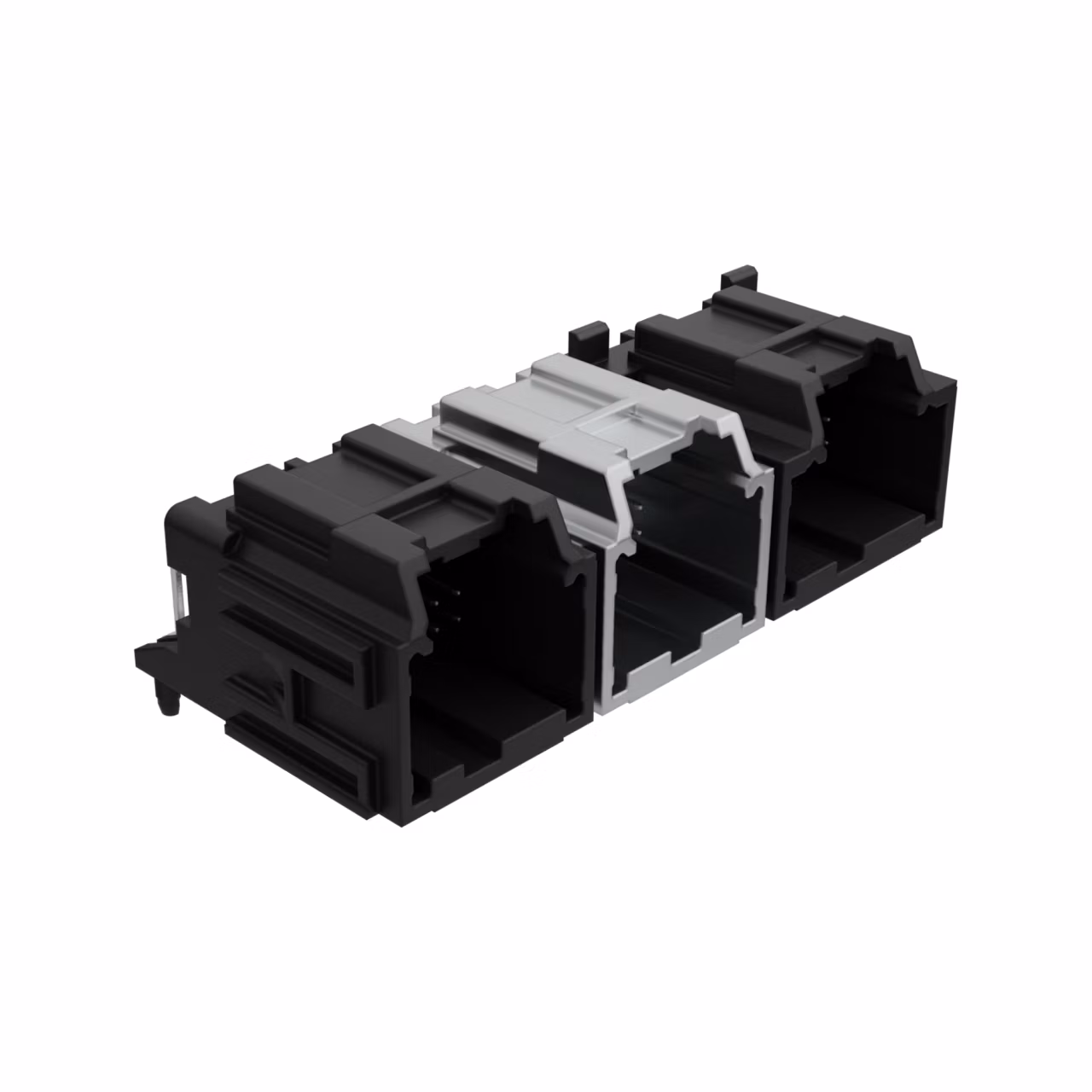 Mini50 Sealed Receptacle Housing, Dual Row, without CPA, 8 Circuits, Polarization Option B, Light Gray