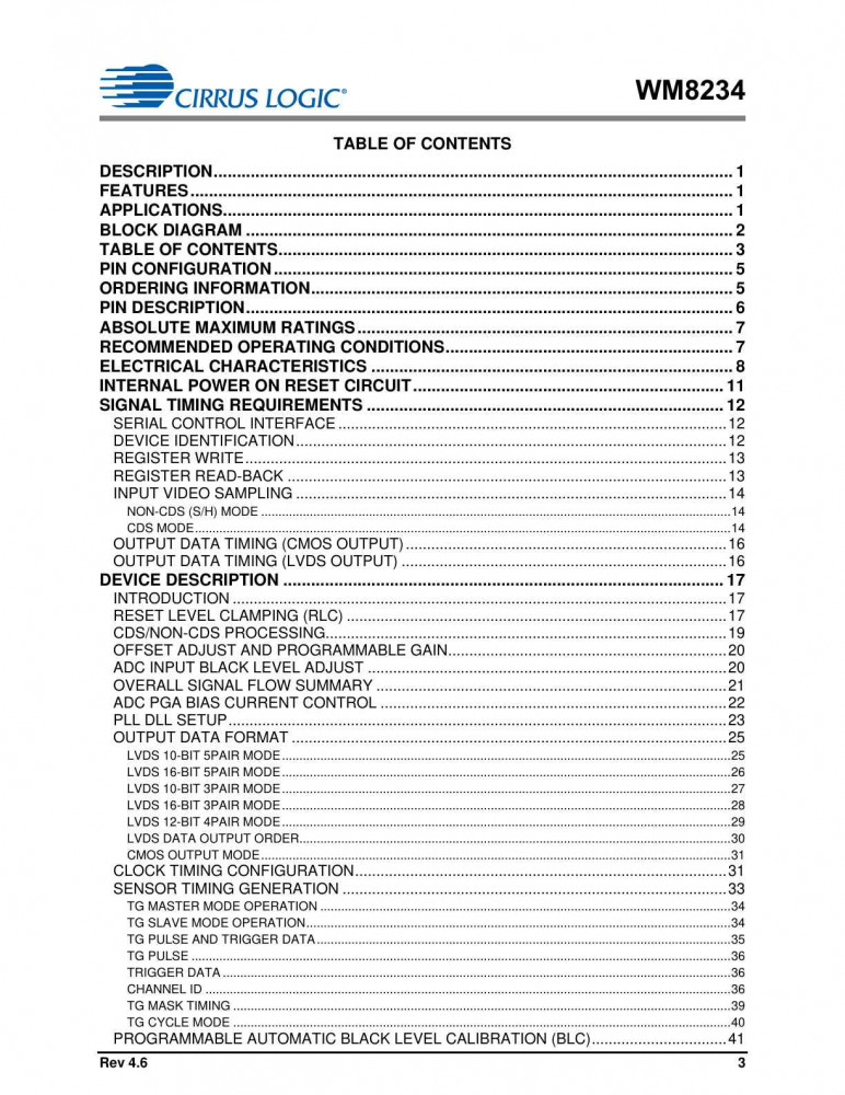 WM8234 datasheet page 3