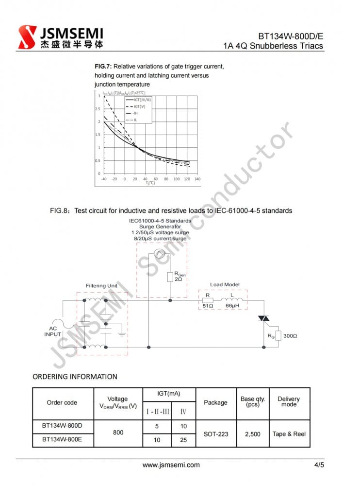 BT134W-800E datasheet page 4