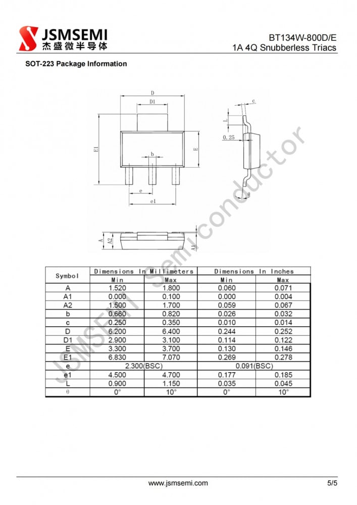 BT134W-800E datasheet page 5