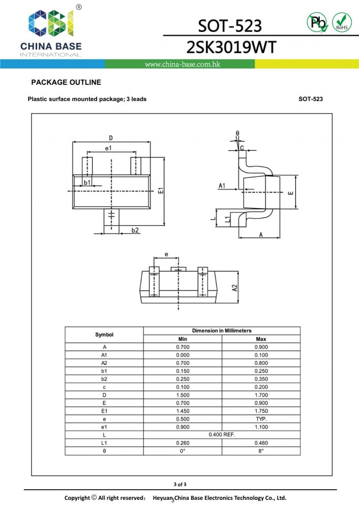2SK3019T datasheet page 3