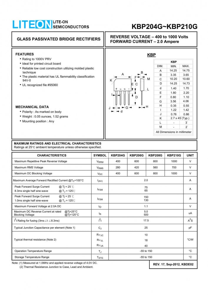 S-KBP210G-TU-LT datasheet page 1