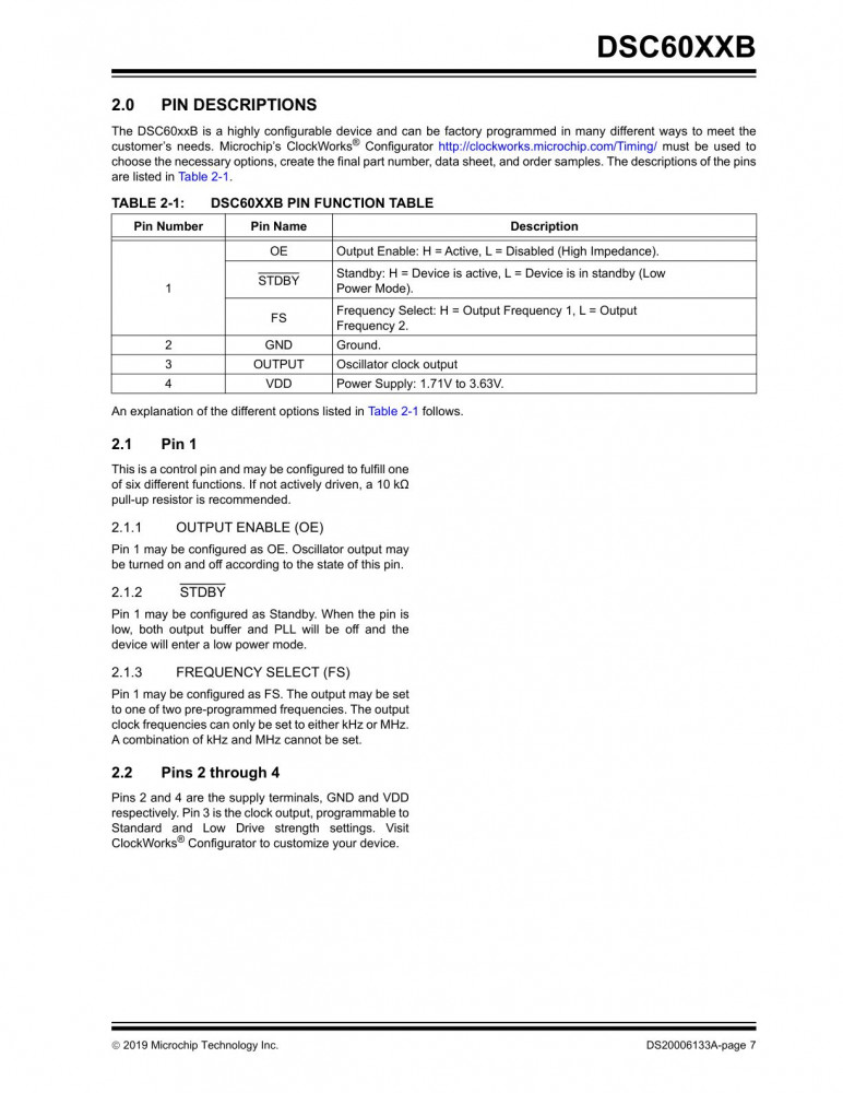 DSC60xxB datasheet page 7