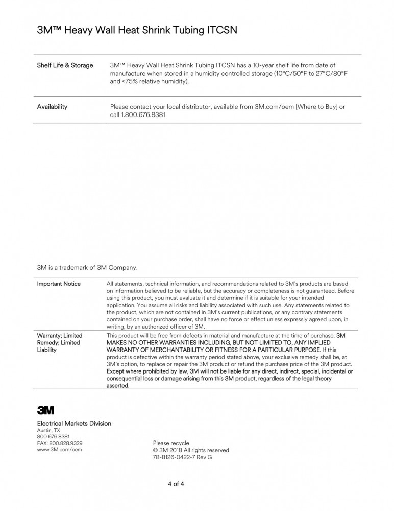 3M ITCSN datasheet page 4