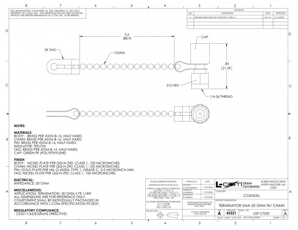 USP-CTS50 technical document preview