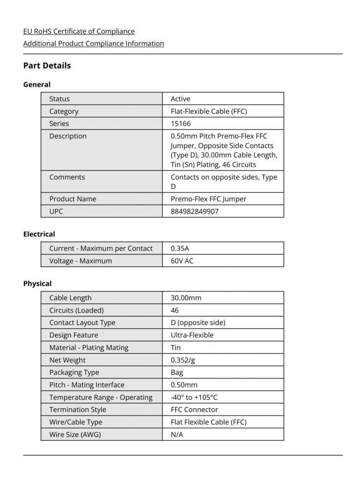 MOLEX 151660492 technical document, page 2