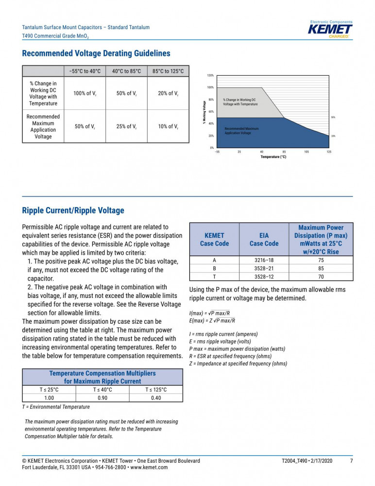KEMET T490 datasheet page 7