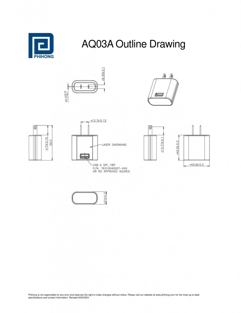 AQ03A-050A-R product document, page 3
