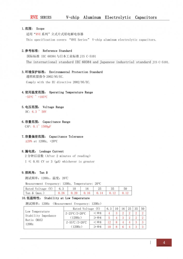 Honor Elec datasheet page 4