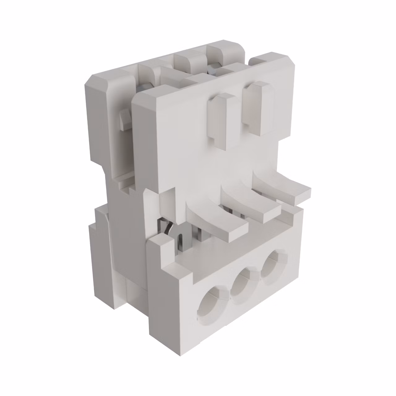 Appli-Mate RAST 2.5 Female Connector, 2.50mm Pitch, 3 Circuits, Positions A & B Removed, Open Endwalls