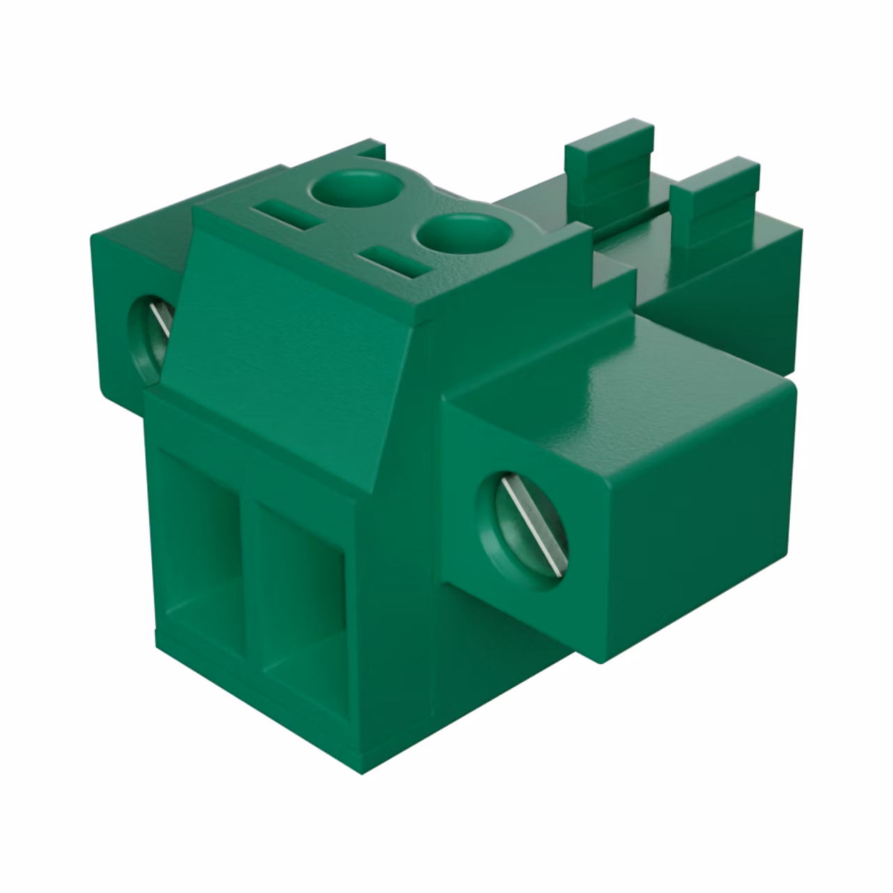 3.50mm Pitch Eurostyle Horizontal Plug, with Retention Screws, Green Housing, 2 Circuits for sale