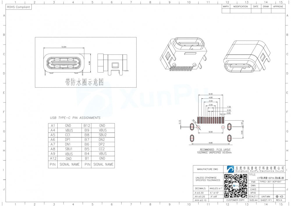 TYPEC-301-ACP16X7 manufacturer drawing page 2