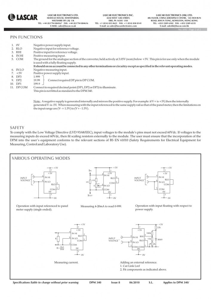 DPM 340 datasheet page 2