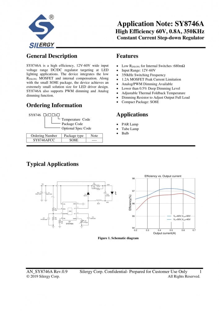 SY8746AFCC technical document page 1