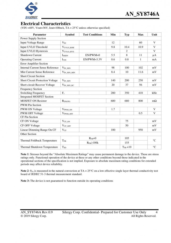 SY8746AFCC technical document page 4