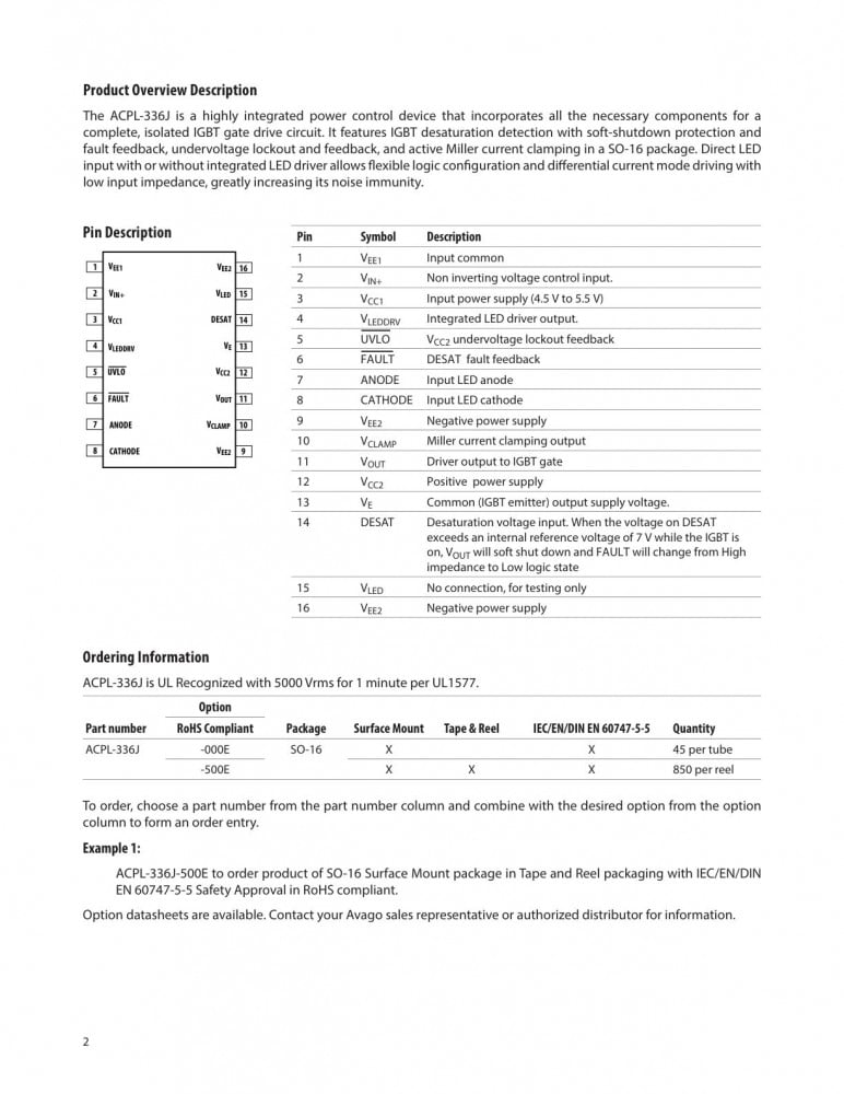 ACPL-336J-000E datasheet page 2