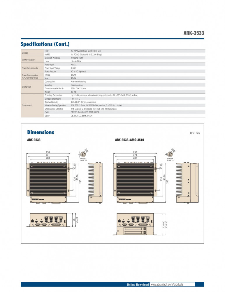 ARK-3533 product documentation page 2