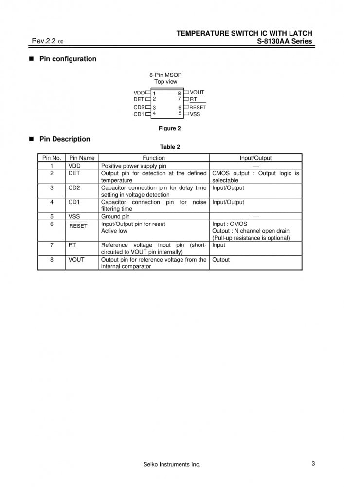 S-8130AA datasheet page 3
