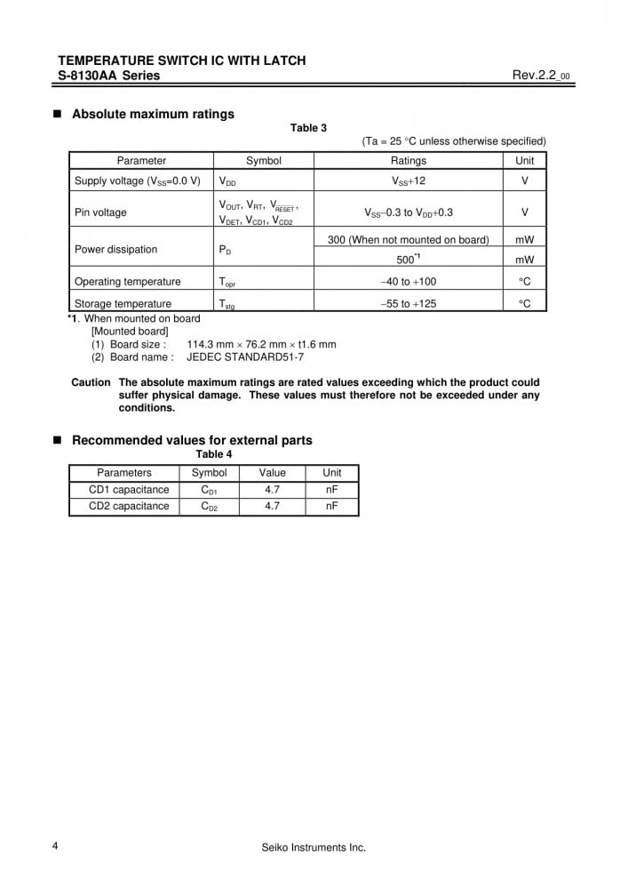 S-8130AA datasheet page 4