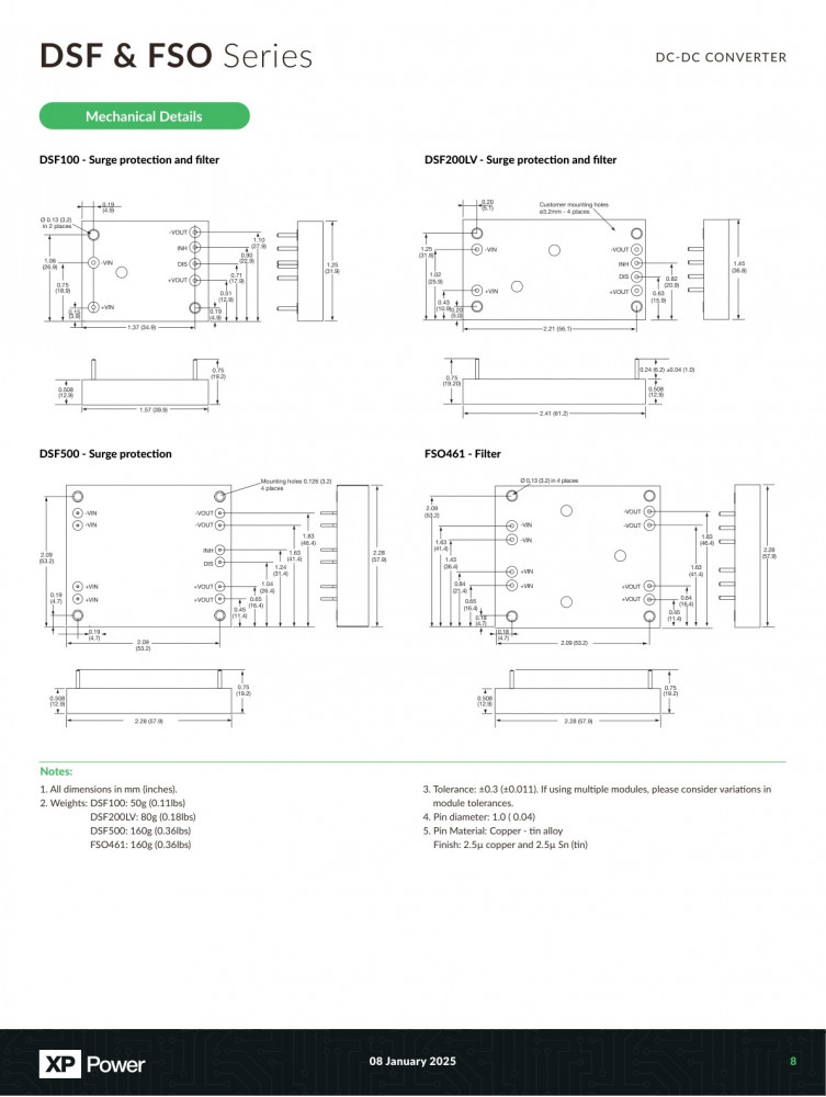 FSO461 technical document page 8