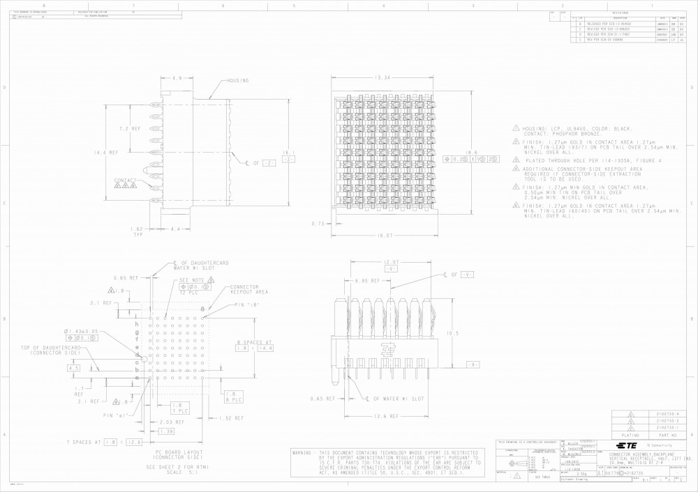 2102735-1 connector assembly drawing, page 1