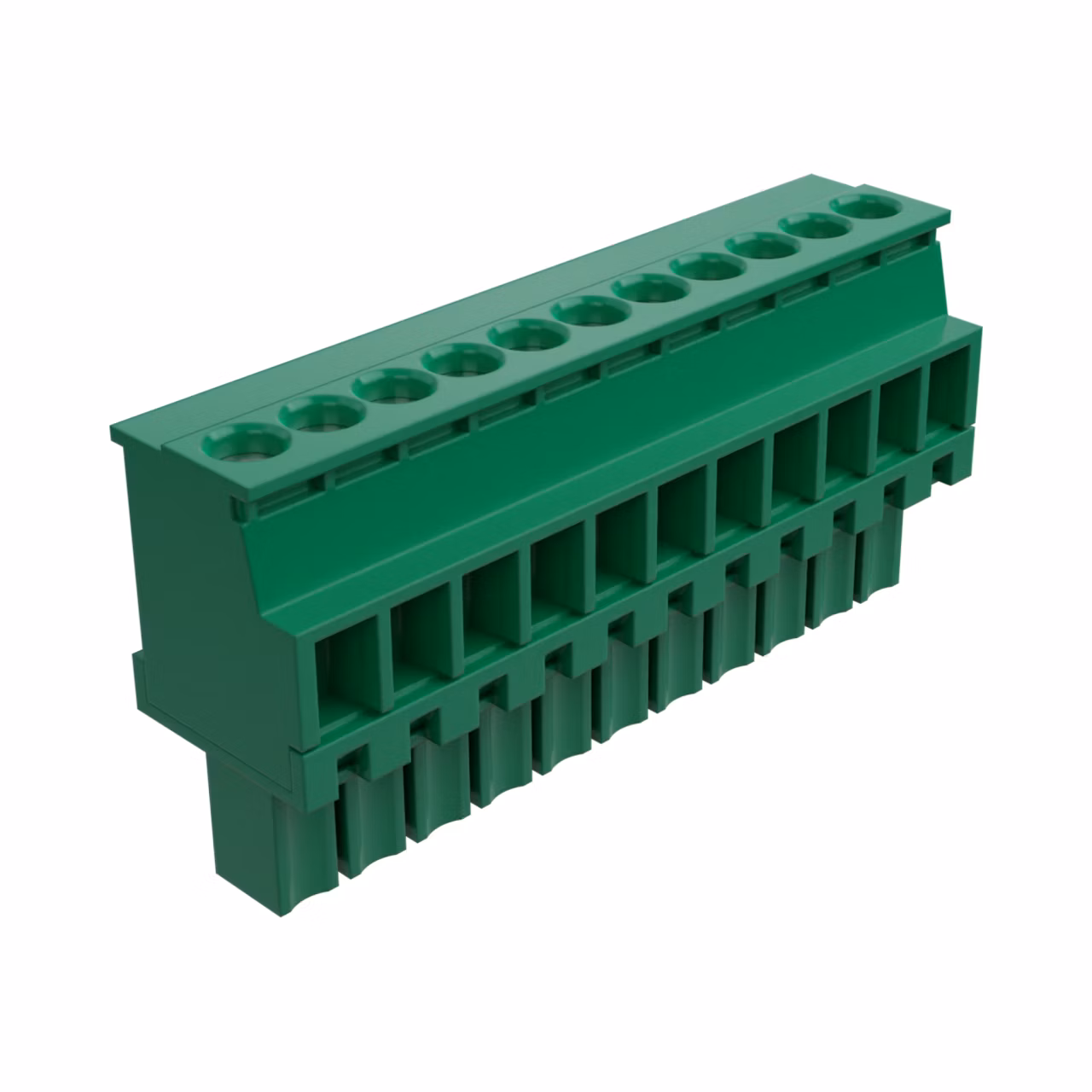 3.50mm Pitch Eurostyle Vertical Plug, Rear Wire Entry, Green Housing, Gold (Au) Plated, 11 Circuits for sale