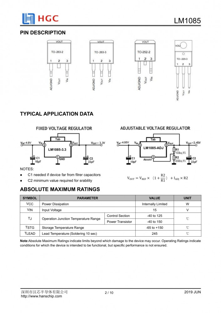 LM1085 datasheet page 2