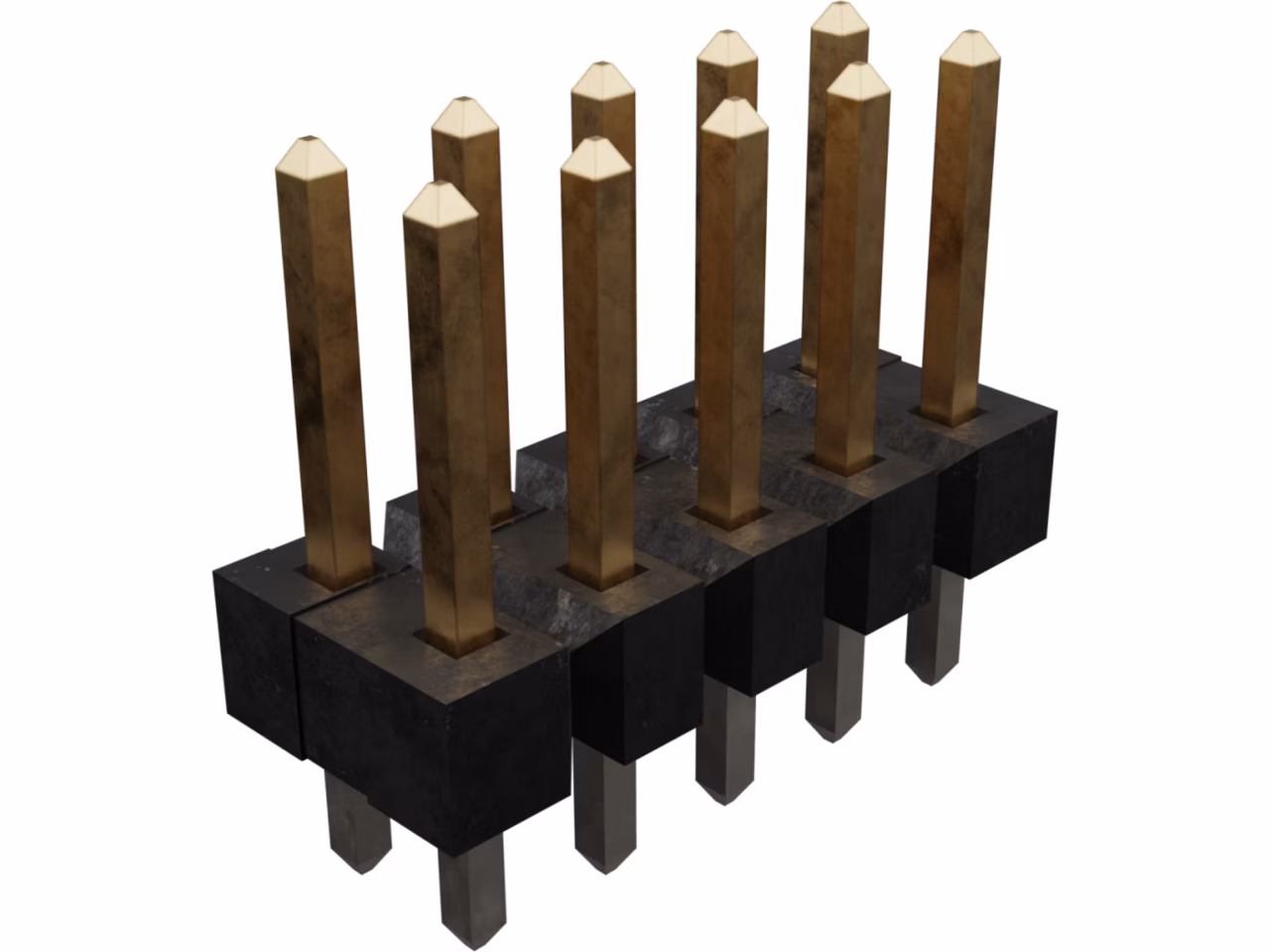 C-Grid Header, 2.54mm Pitch, Through Hole, Dual Row, Vertical, 10 Circuits, 0.75µm Gold (Au) Plating, Tray Packaging, Lead-Free for sale