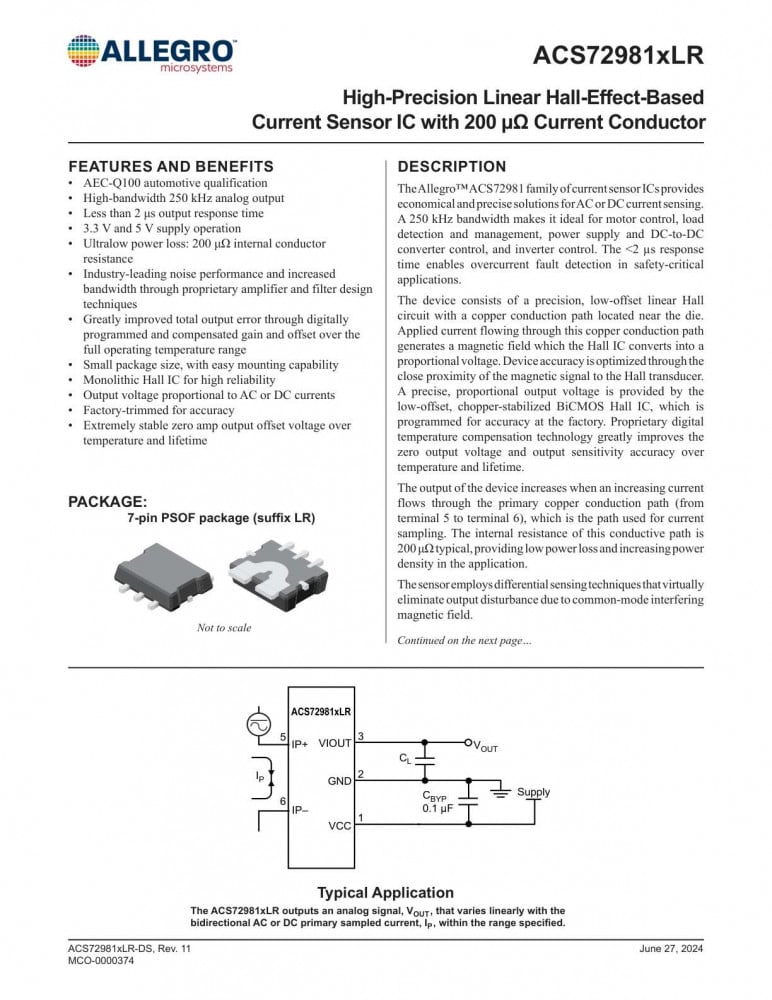 ACS72981 datasheet page 1