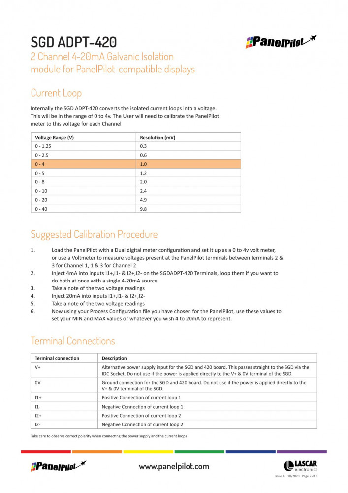 SGD ADPT-420 technical documentation page 2