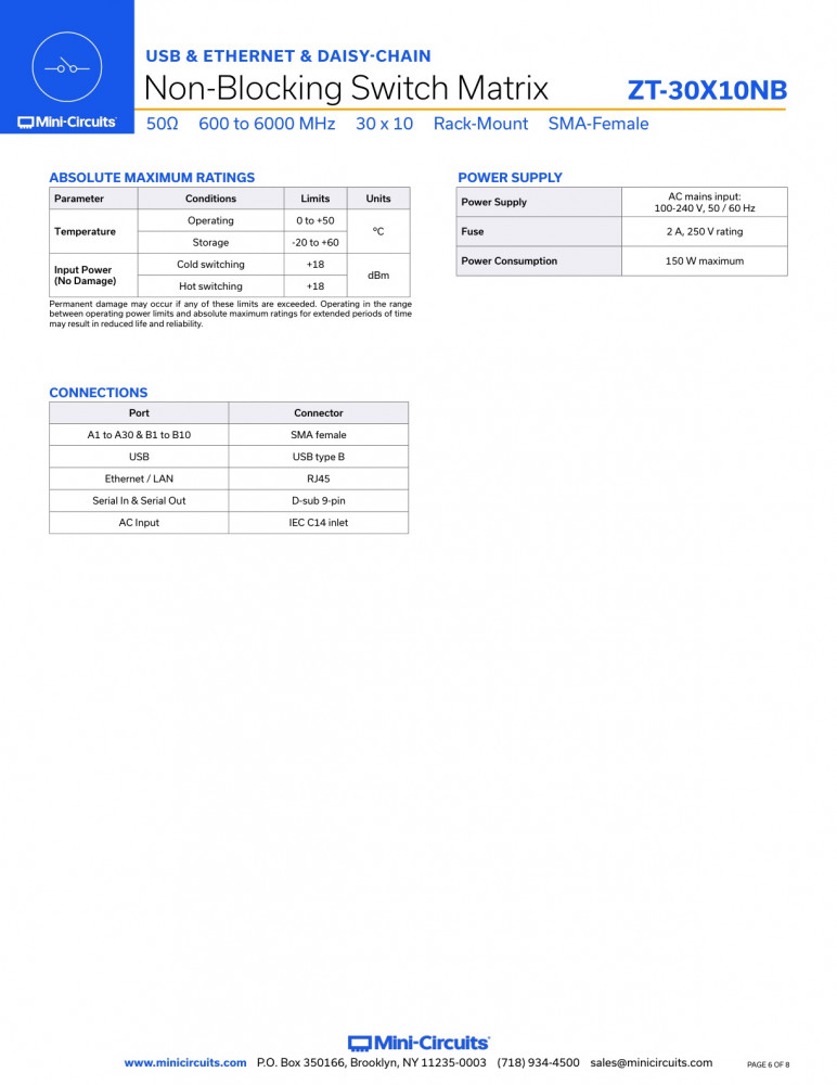 ZT-30X10NB technical document page 6
