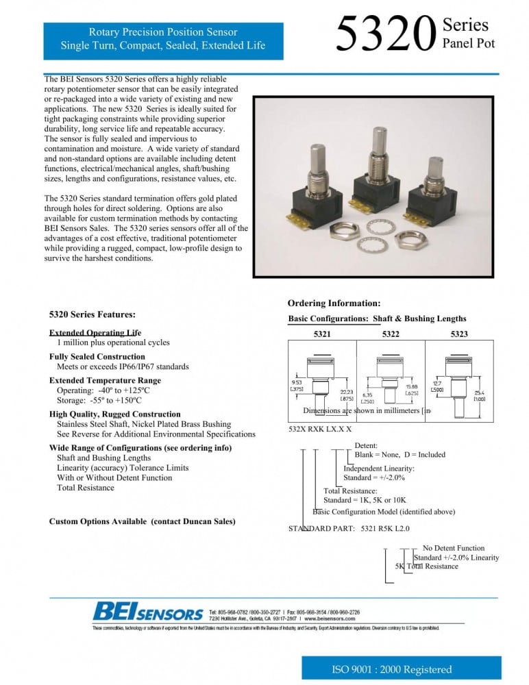 5320 Series technical document page 1