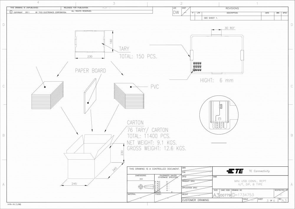 TE Connectivity 1734753-1 technical drawing page 3