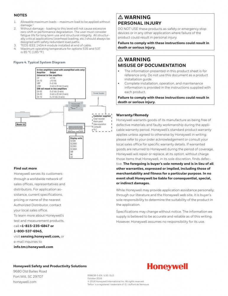Honeywell Model 53 datasheet page 5