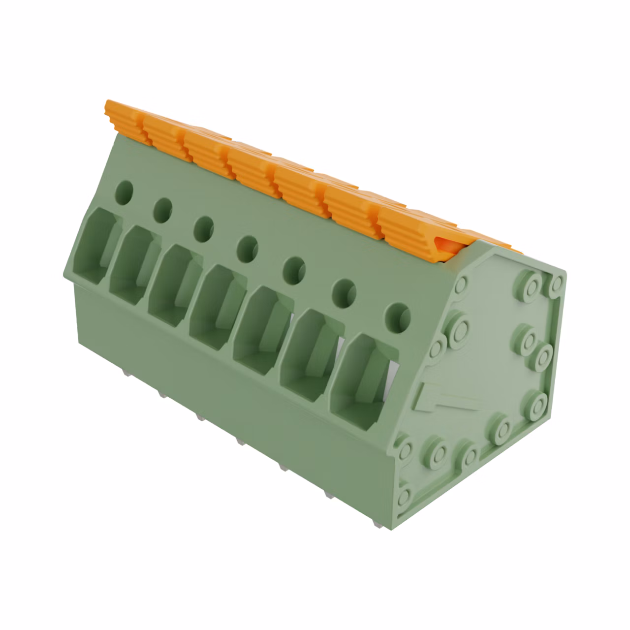 5.00mm Pitch Lever Activated Fixed Mount PCB Terminal Block, 35° Wire Entry, 7 Circuit for sale