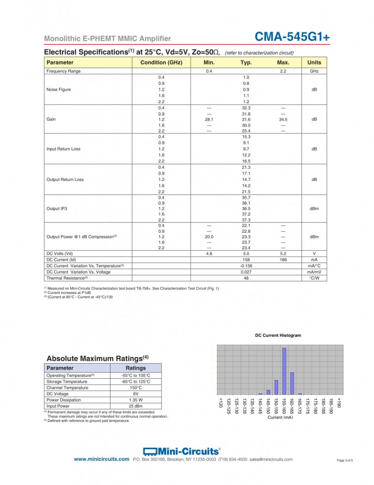 CMA-545G1+ technical document page 3