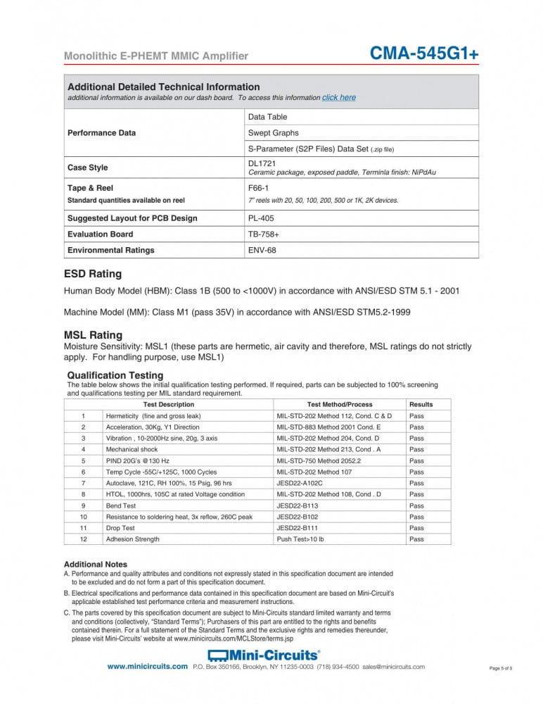 CMA-545G1+ technical document page 5
