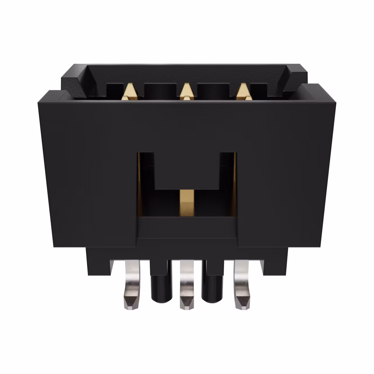 2.00mm Pitch, Milli-Grid PCB Header, Dual Row, Vertical, Surface Mount, Shrouded, 6 Circuits, 0.38µm Gold (Au) Plating, Dual Side Slots, Center Friction Lock, with Pegs, Tape and Reel for sale