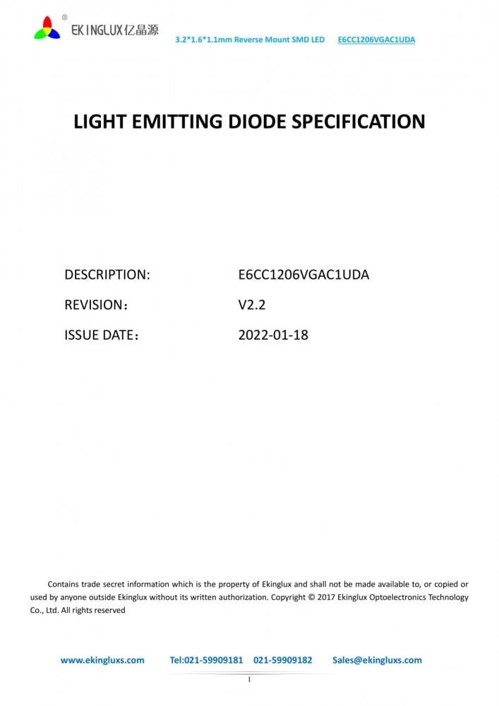 E6CC1206VGAC1UDA datasheet page 1