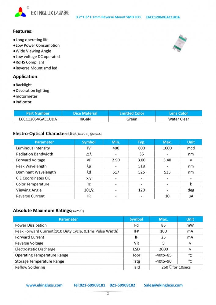 E6CC1206VGAC1UDA datasheet page 2
