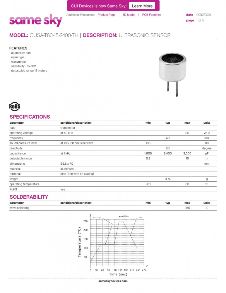 CUSA-T80-15-2400-TH datasheet page 1