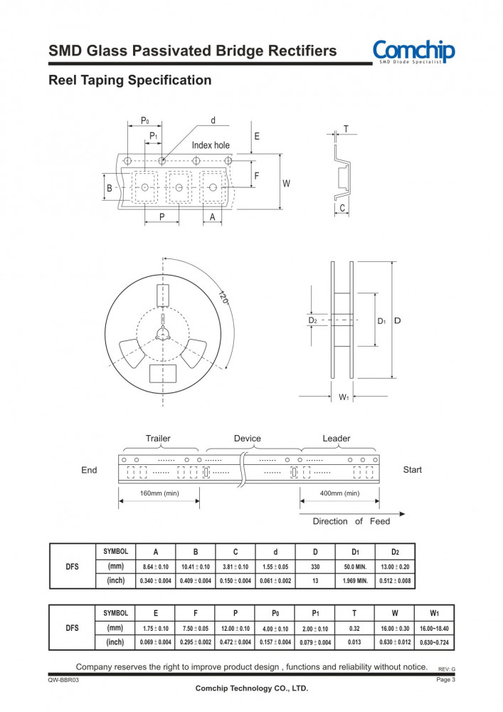 Comchip DF08S-G datasheet page 3