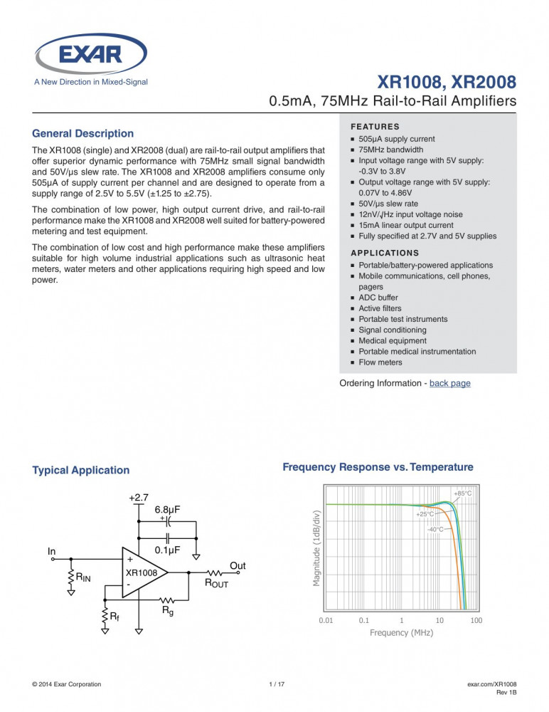 XR2008 documentation page 1