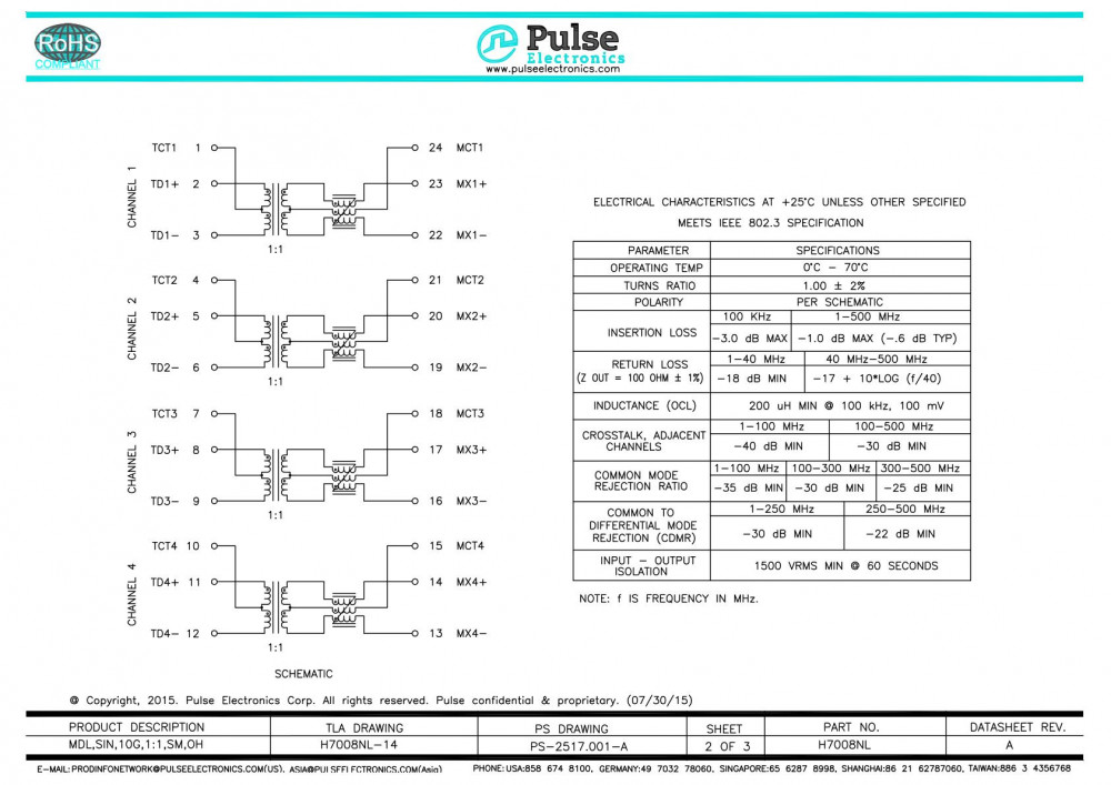 H7008NLT electrical characteristics page 2