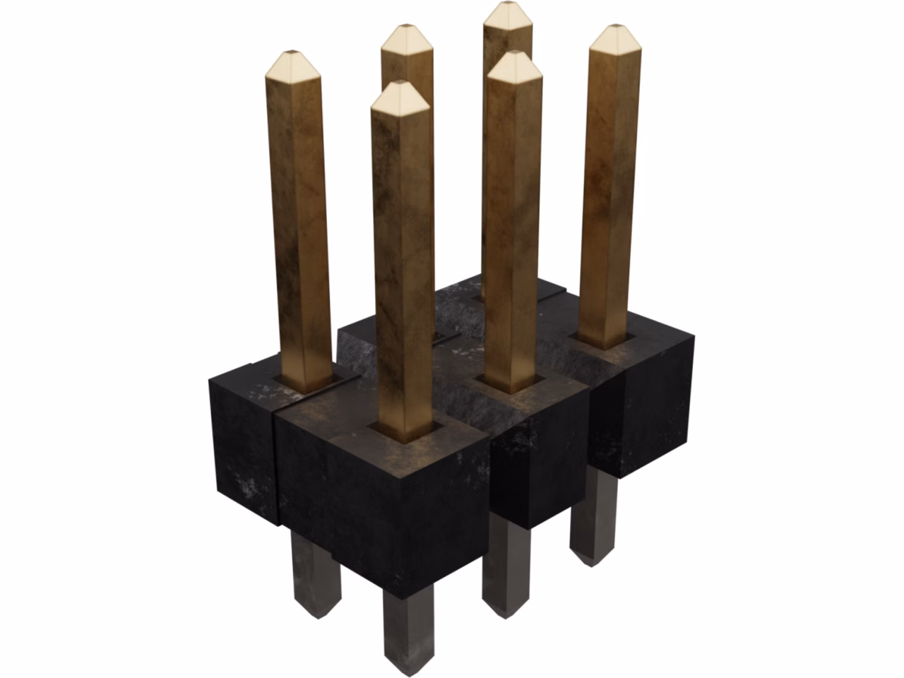 C-Grid Header, 2.54mm Pitch, Through Hole, Dual Row, Vertical, 6 Circuits, 0.75µm Gold (Au) Plating, Tray Packaging, Lead-Free for sale