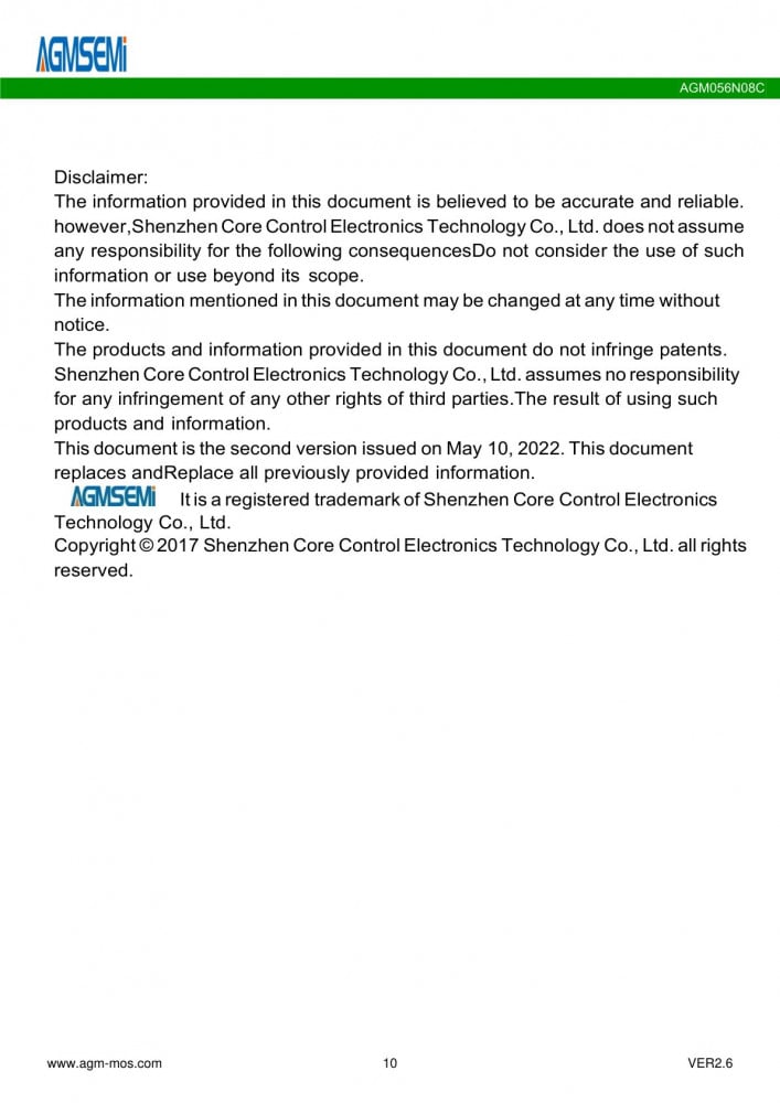 AGM056N08C datasheet page 10