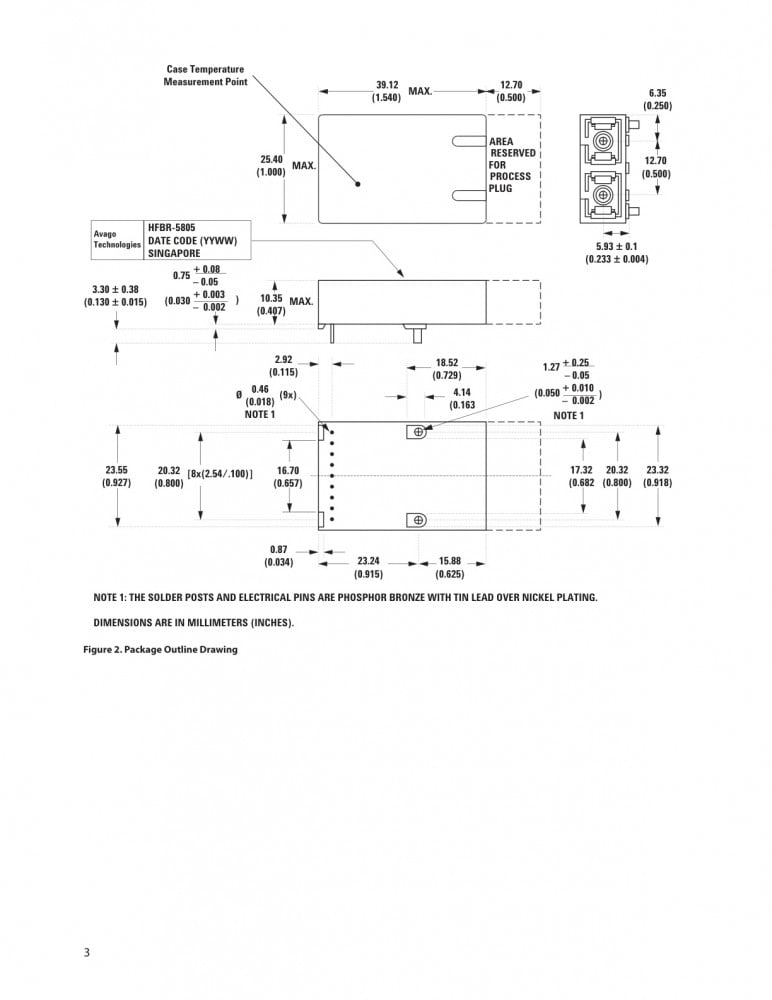 HFBR-5805A datasheet page 3