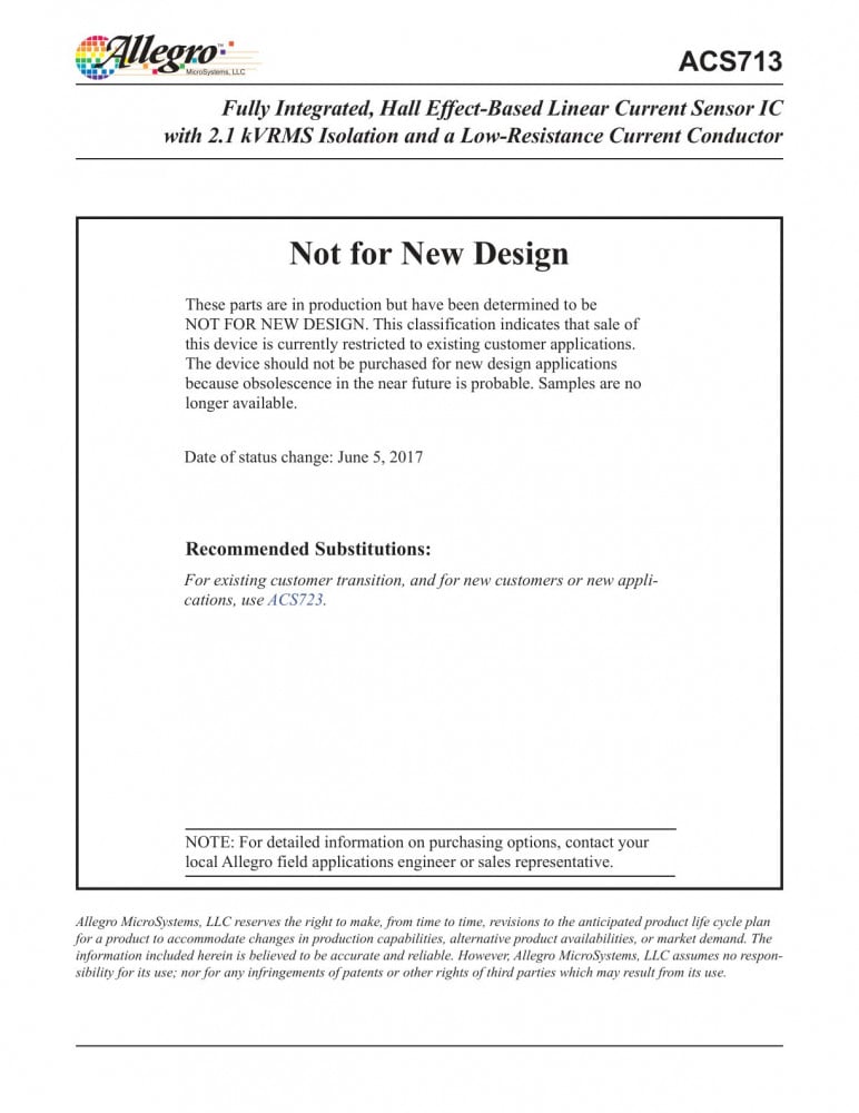 ACS713 datasheet page 1