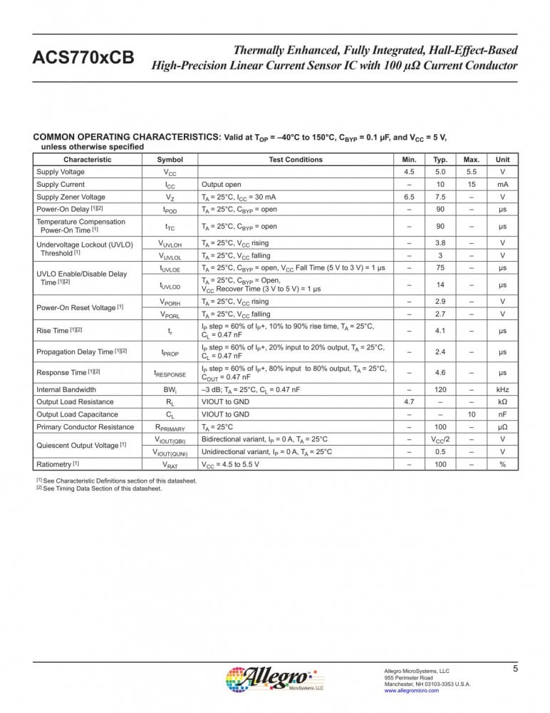 ACS770 datasheet page 5