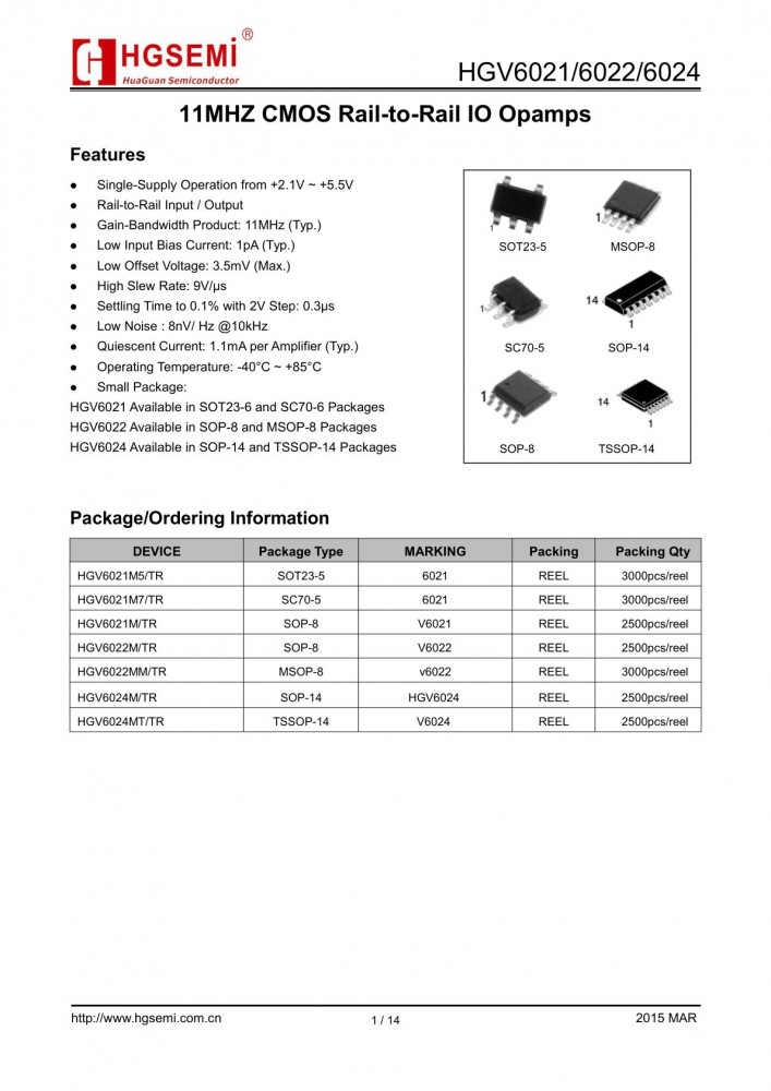 HGV6022M/TR datasheet page 1